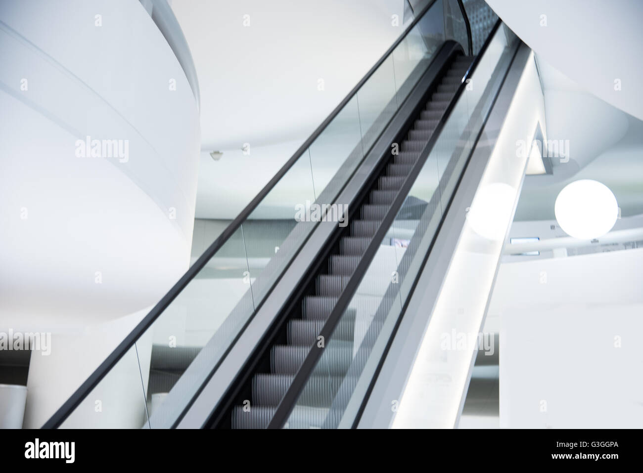 A panoramic angle of escalator / Escalator Stock Photo - Alamy