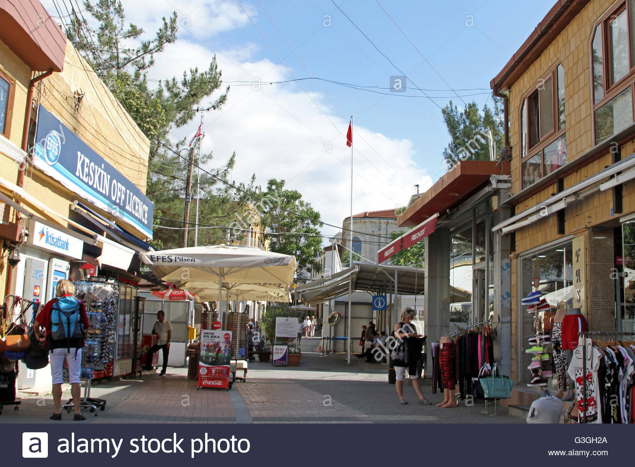 Nicosia Shopping Pedestrian Street Stock Photos & Nicosia Shopping ...