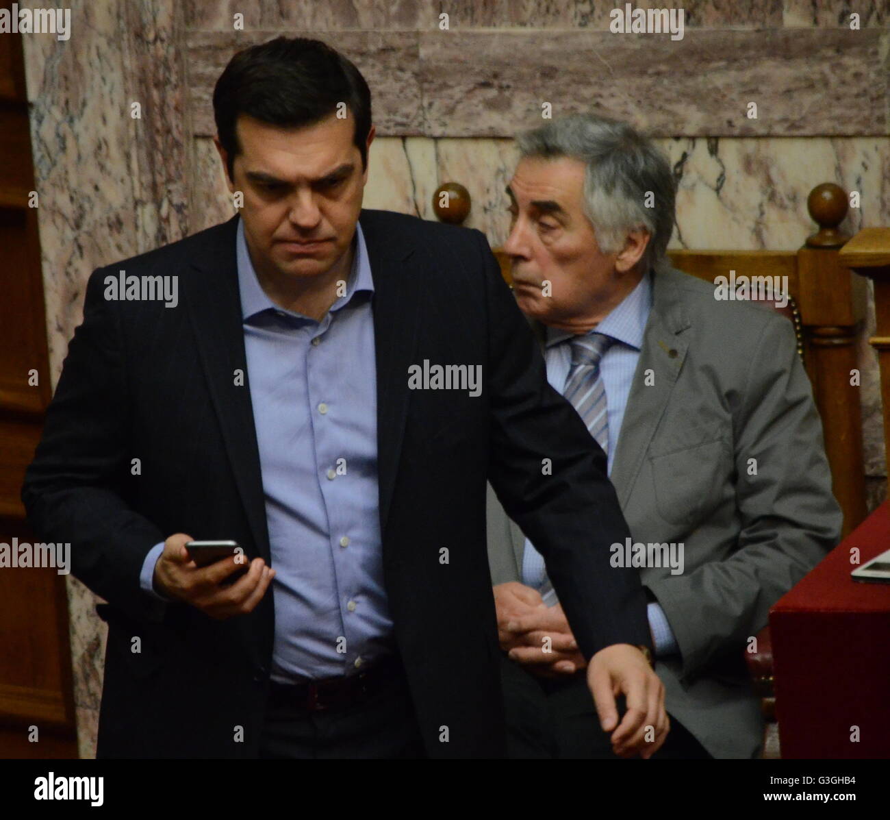 Greek Prime Minister Alexis Tsipras, Greek lawmaker voted in the Greek ...