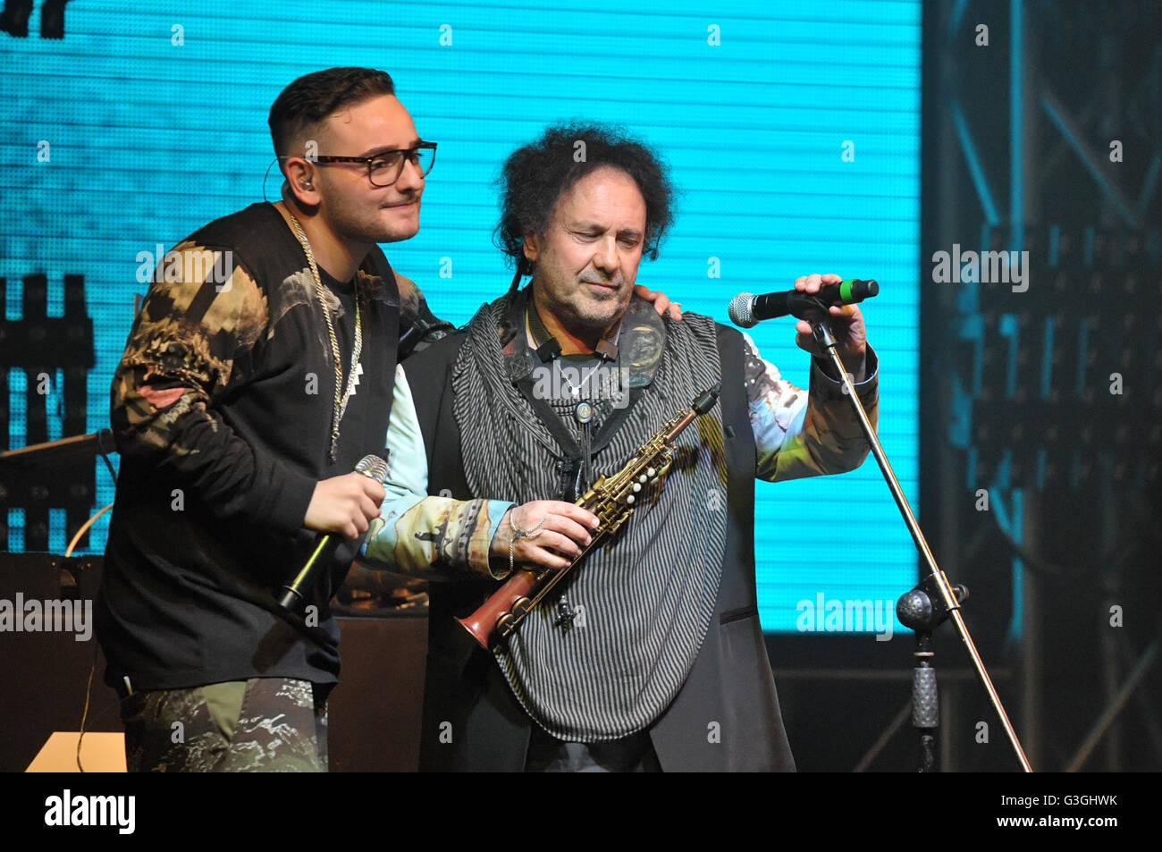 Italian Rapper, Rocco Hunt performs during his live concert at the Casa ...