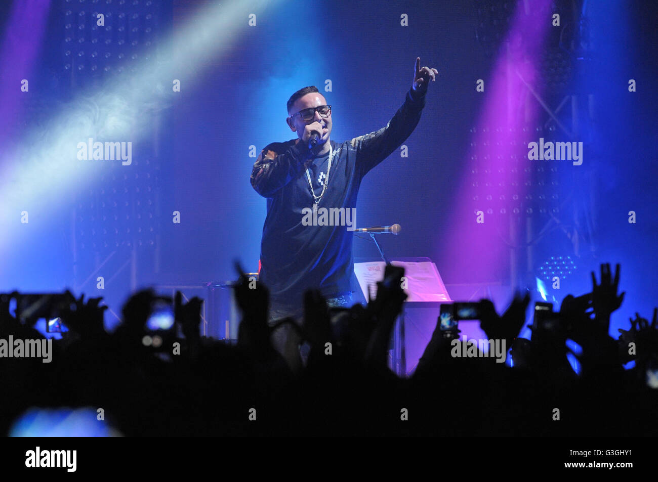 Italian Rapper, Rocco Hunt performs during his live concert at the Casa ...