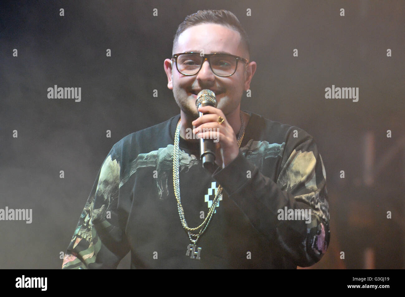 Italian Rapper, Rocco Hunt performs during his live concert at the Casa ...