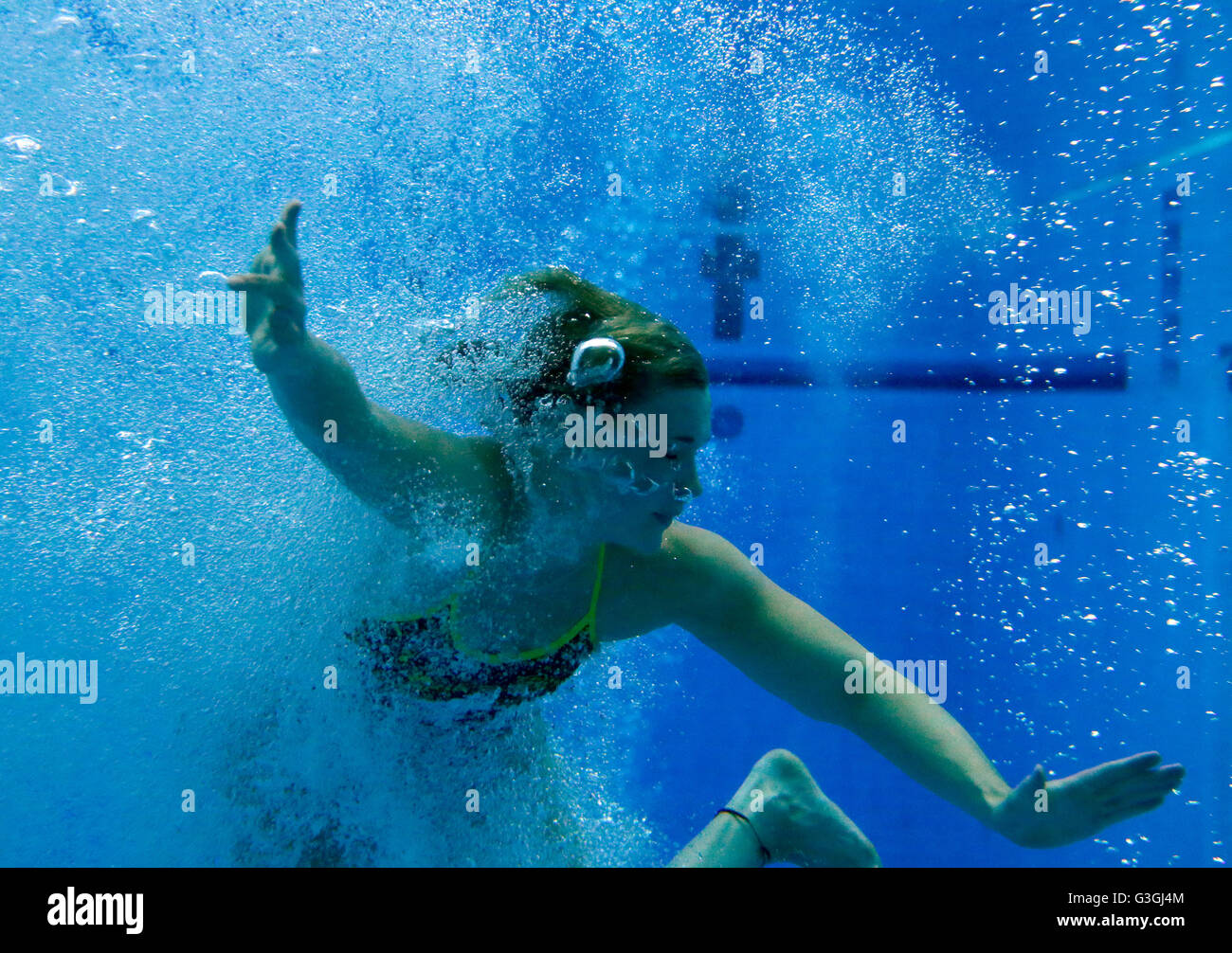 Grace Reid competes in the Women 3m, Preliminary during day three of ...