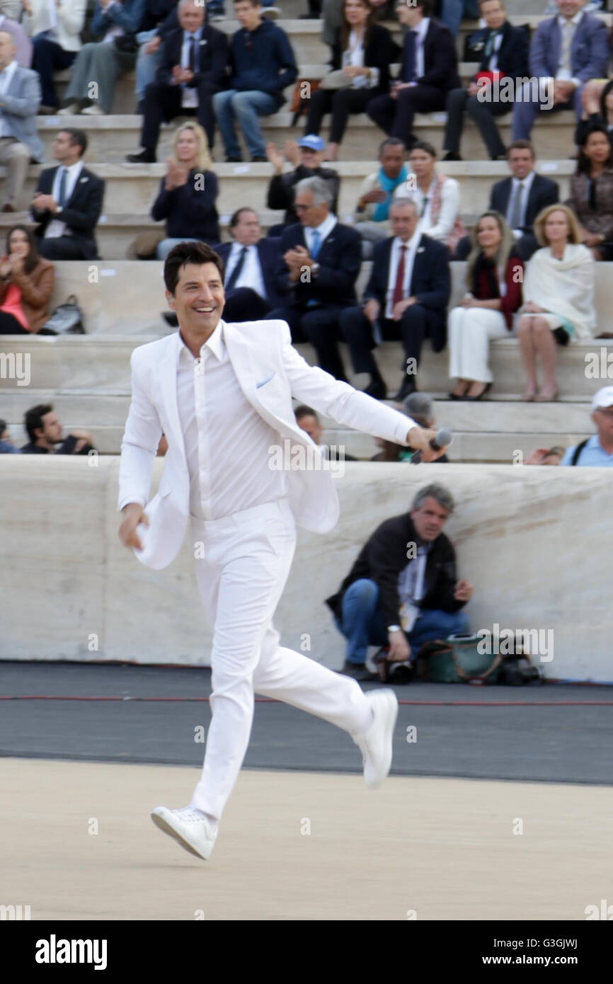 Athens, Greece. 27th Apr, 2016. The famous Greek Singer Sakis Rouvas ...