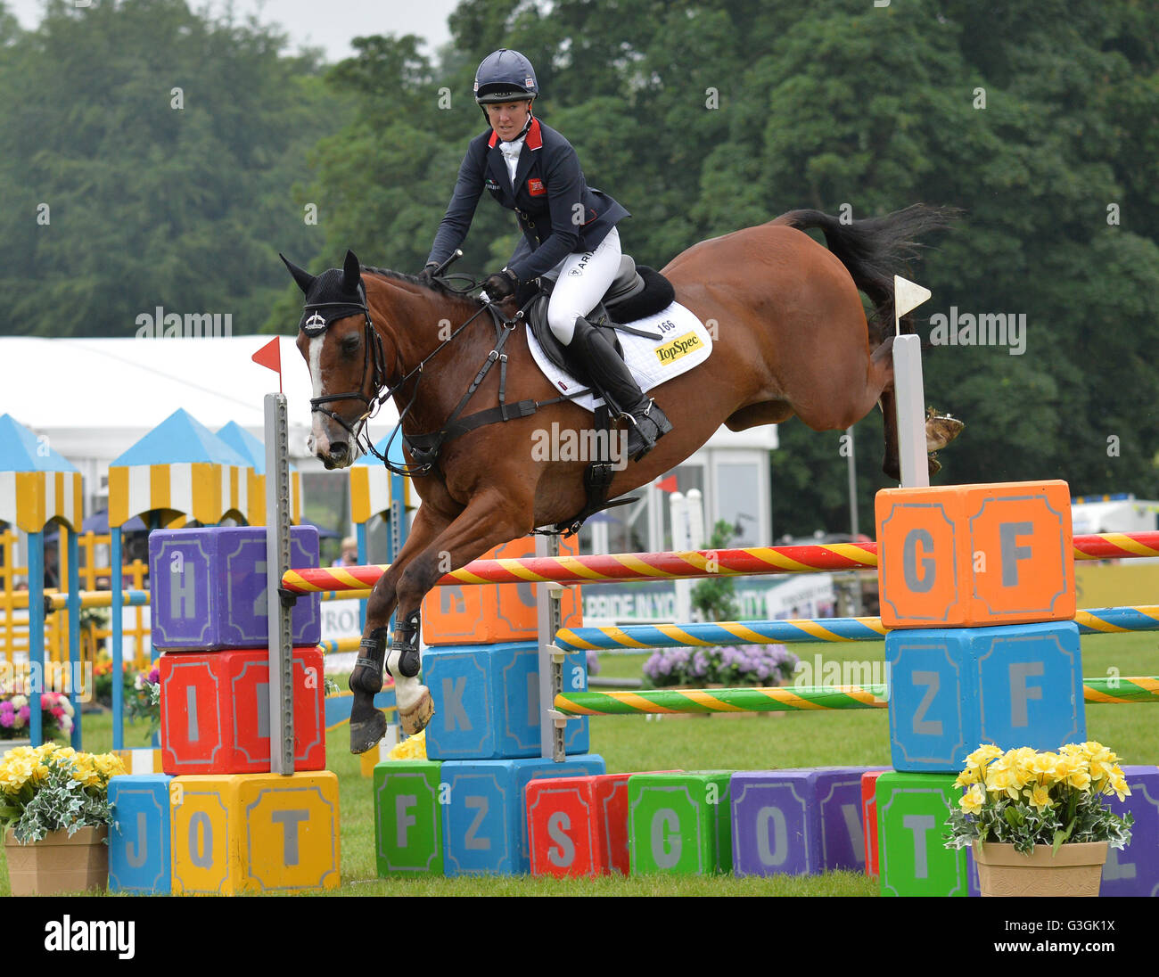 Nicola Wilson riding One Too Many in action in the British Equestrian ...