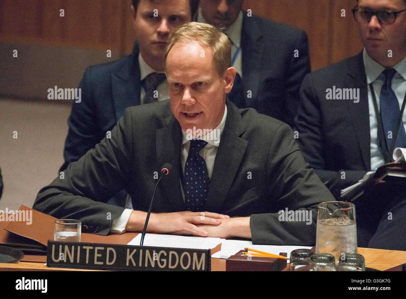 UK Ambassador Matthew Rycroft addresses the Council. At the request of ...