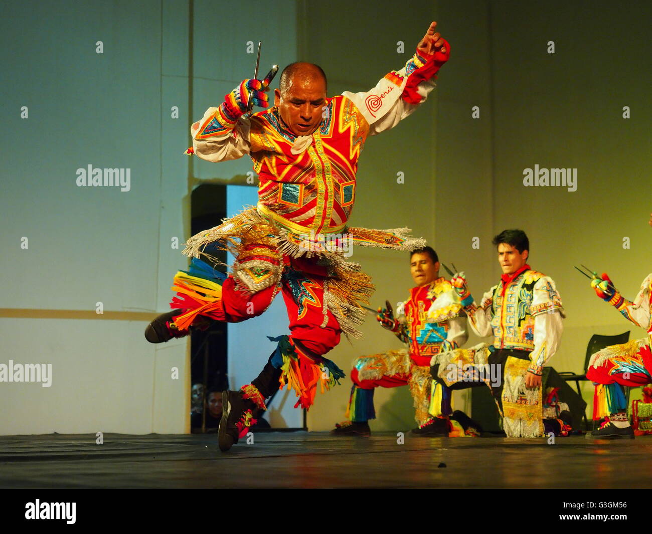 Lima, Peru. 29th Apr, 2016. Lima, scissors dancers, an ancient ...