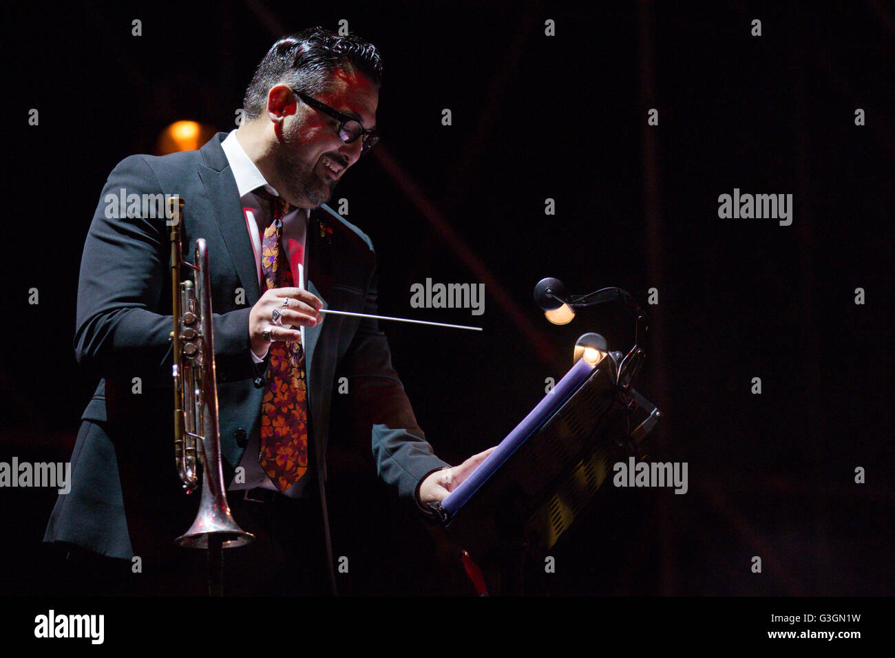 Turin, Italy. 23rd Apr, 2016. Roy Paci opens its first free evening ...