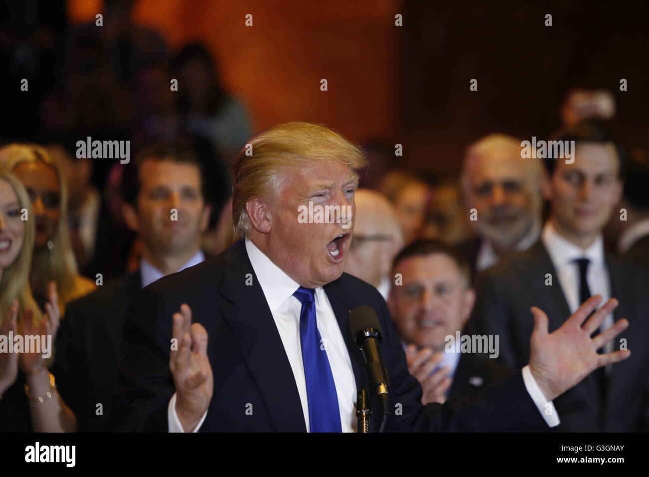 New York City, United States. 19th Apr, 2016. Candidate Trump's victory ...