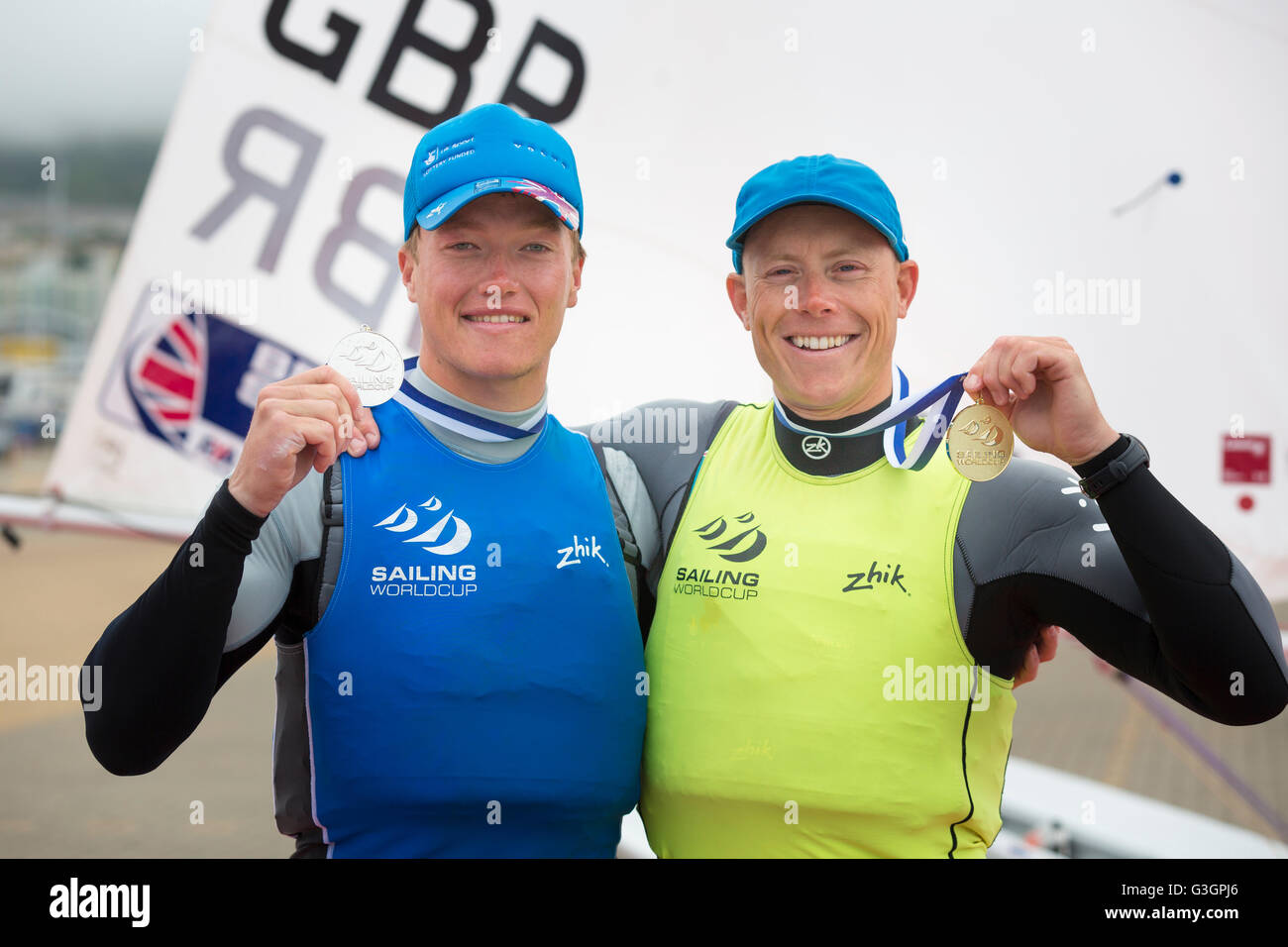 British Olympic sailors Nick Thompson (right) and Elliot Hanson who won ...