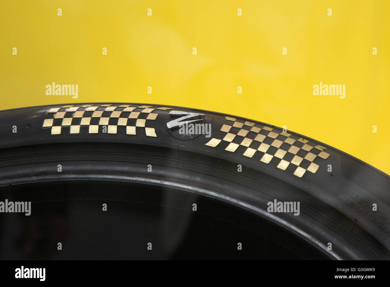 Essen, Germany. 26th May, 2016. The most expensive tire of the world, A ...