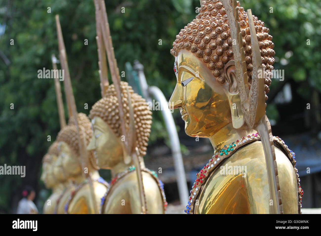 Bangkok, Thailand. 24th May, 2016. Buddha statues are ready to be ...