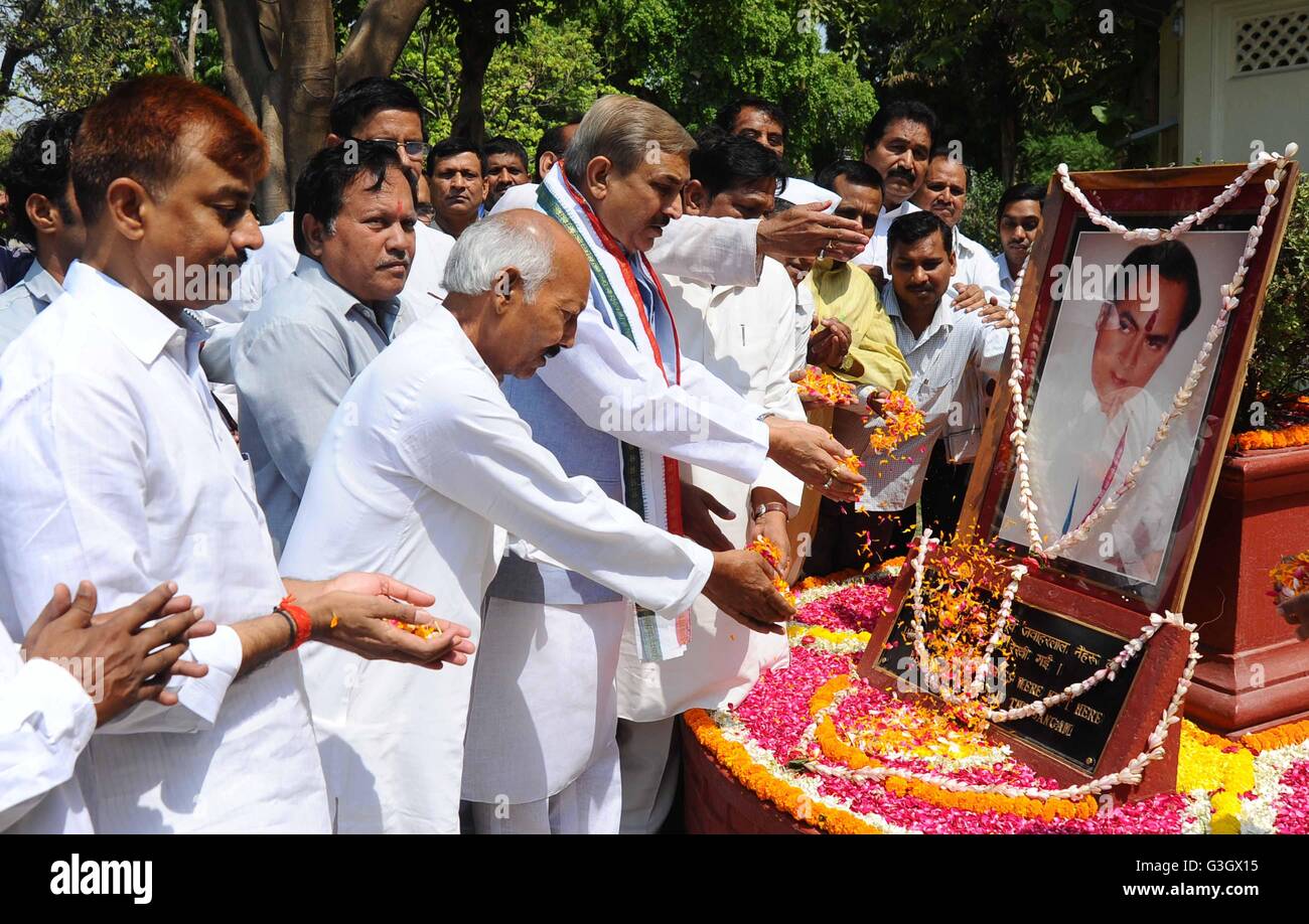 Allahabad, India. 21st May, 2016. Congress senior leader Pramod Tiwari ...