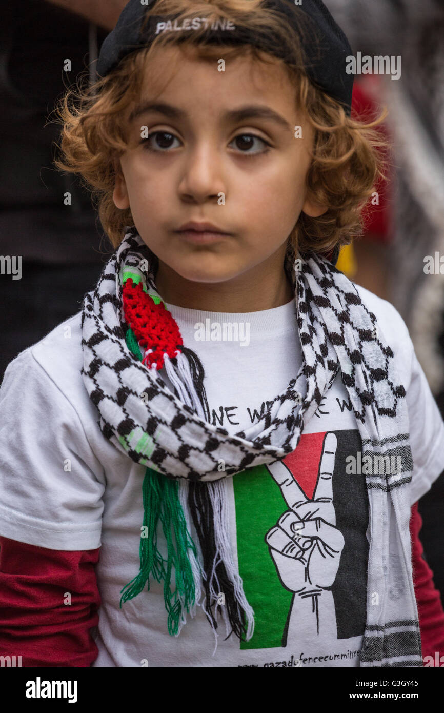 Sydney, Australia. 15th May, 2016. A young child in 'Keffiyeh ...