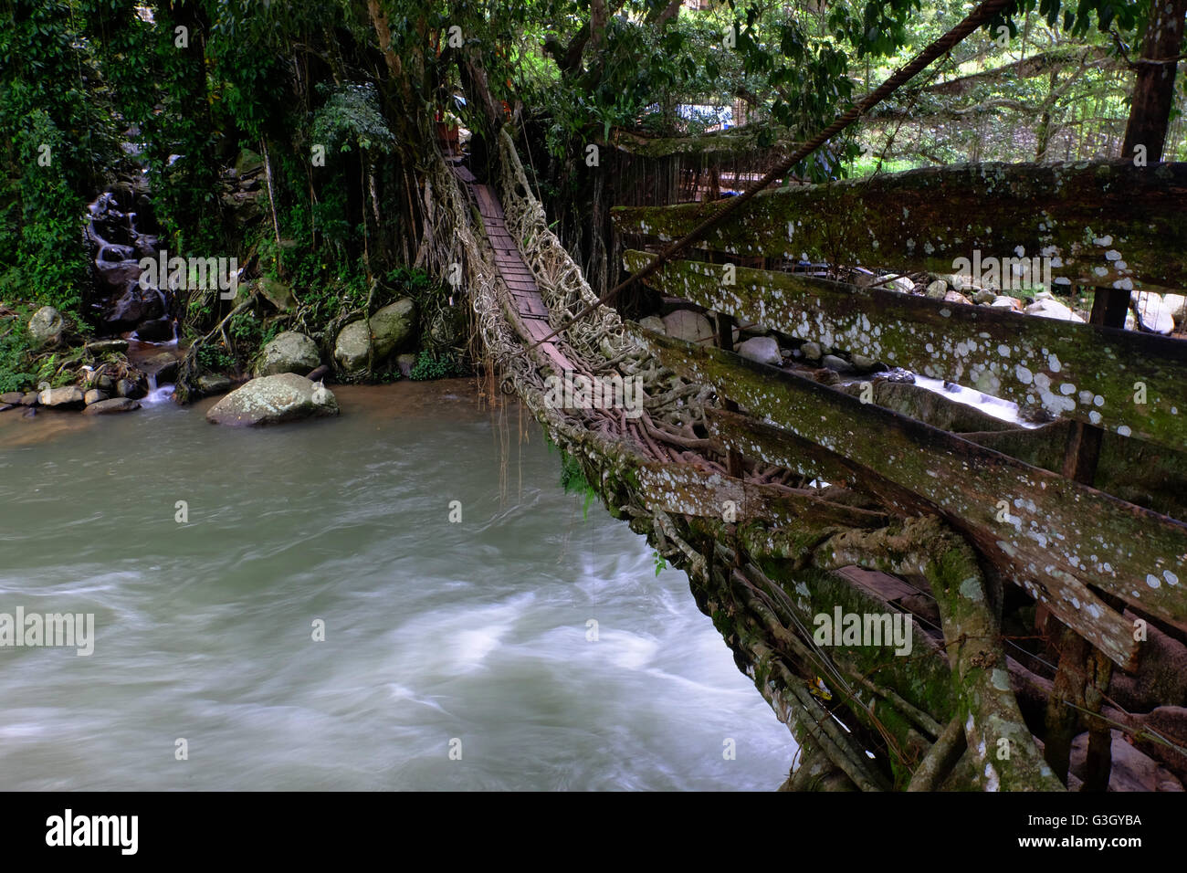 Pesisir Selatan, Indonesia. 14th May, 2016. A bridge formed of two ...