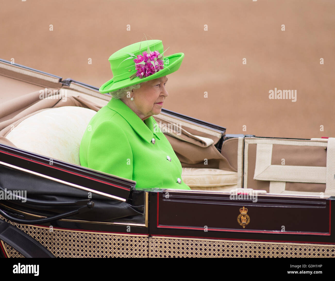 Horse Guards Parade, London, UK. 11th June 2016. Queen Elizabeth II ...