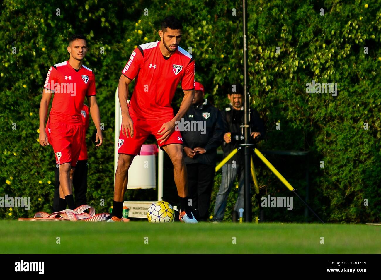 SAO PAULO, Brazil - 06/24/2016: TRAINING SPFC - Alan Kardec during ...