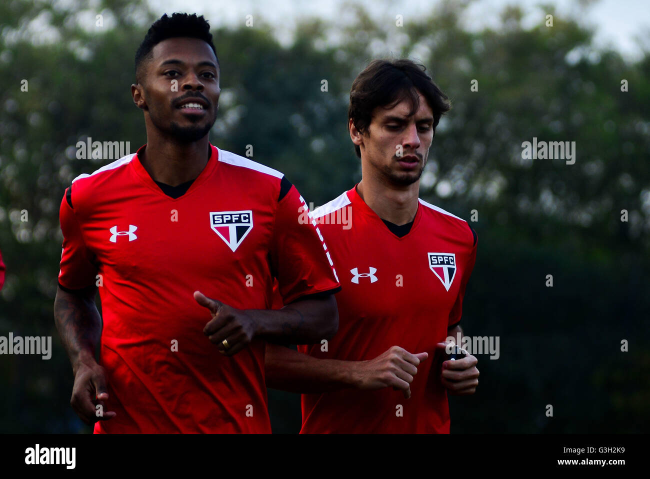 SAO PAULO, Brazil - 06/24/2016: TRAINING SPFC - Michel Bastos and ...