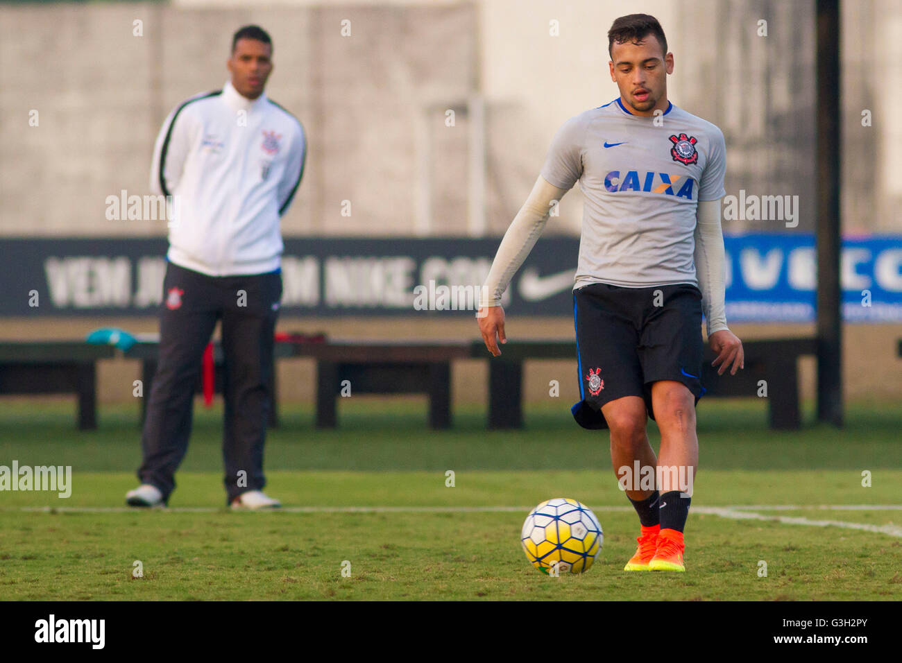 SAO PAULO, Brazil - 24/06/2016: TRAINING CORINTHIANS - Maycon during ...