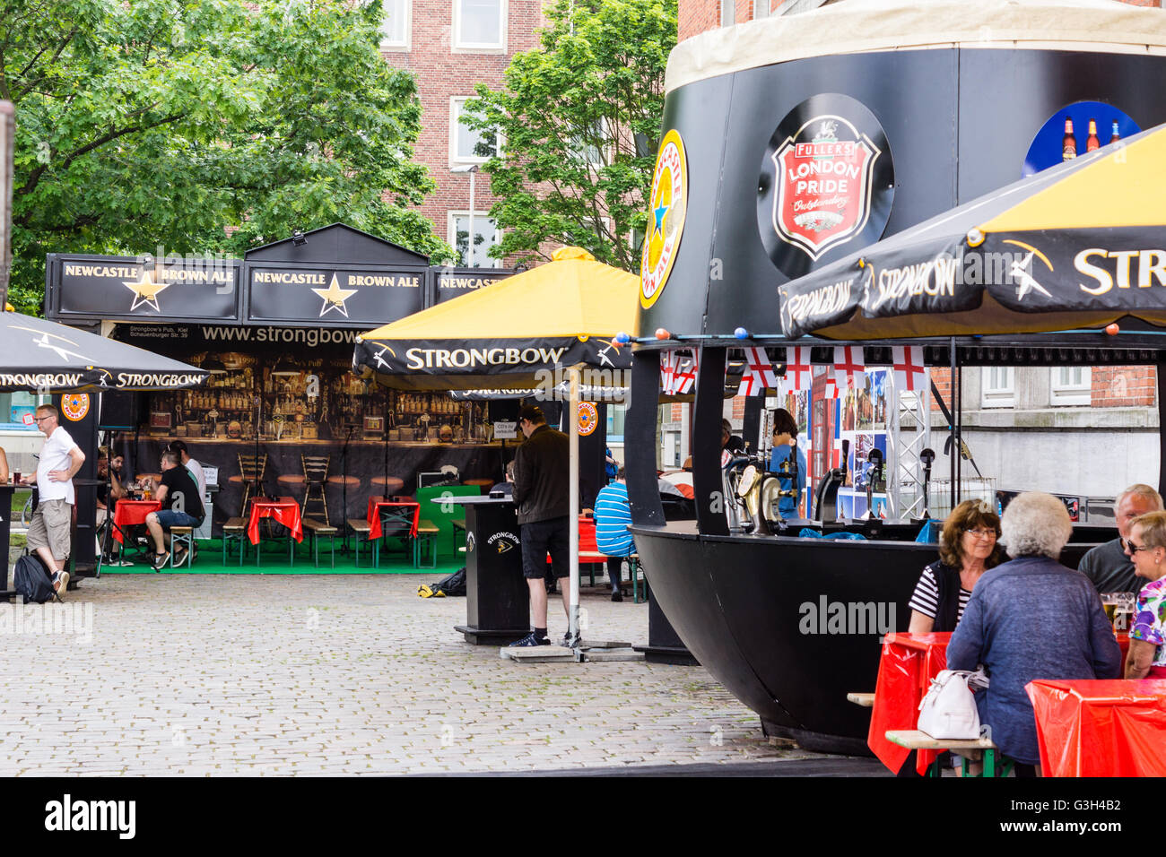 Kiel, Germany. 24th June, 2016. British Booth on Brexit Day during ...