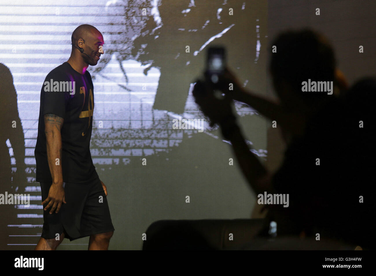 Taguig City, Philippines. 25th June, 2016. Basketball icon Kobe Bryant ...