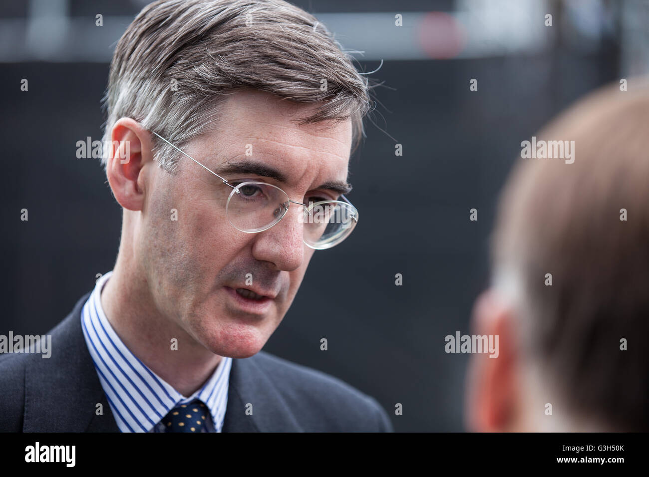London, UK. 24th June, 2016. Jacob Rees-Mogg, Conservative MP for North ...