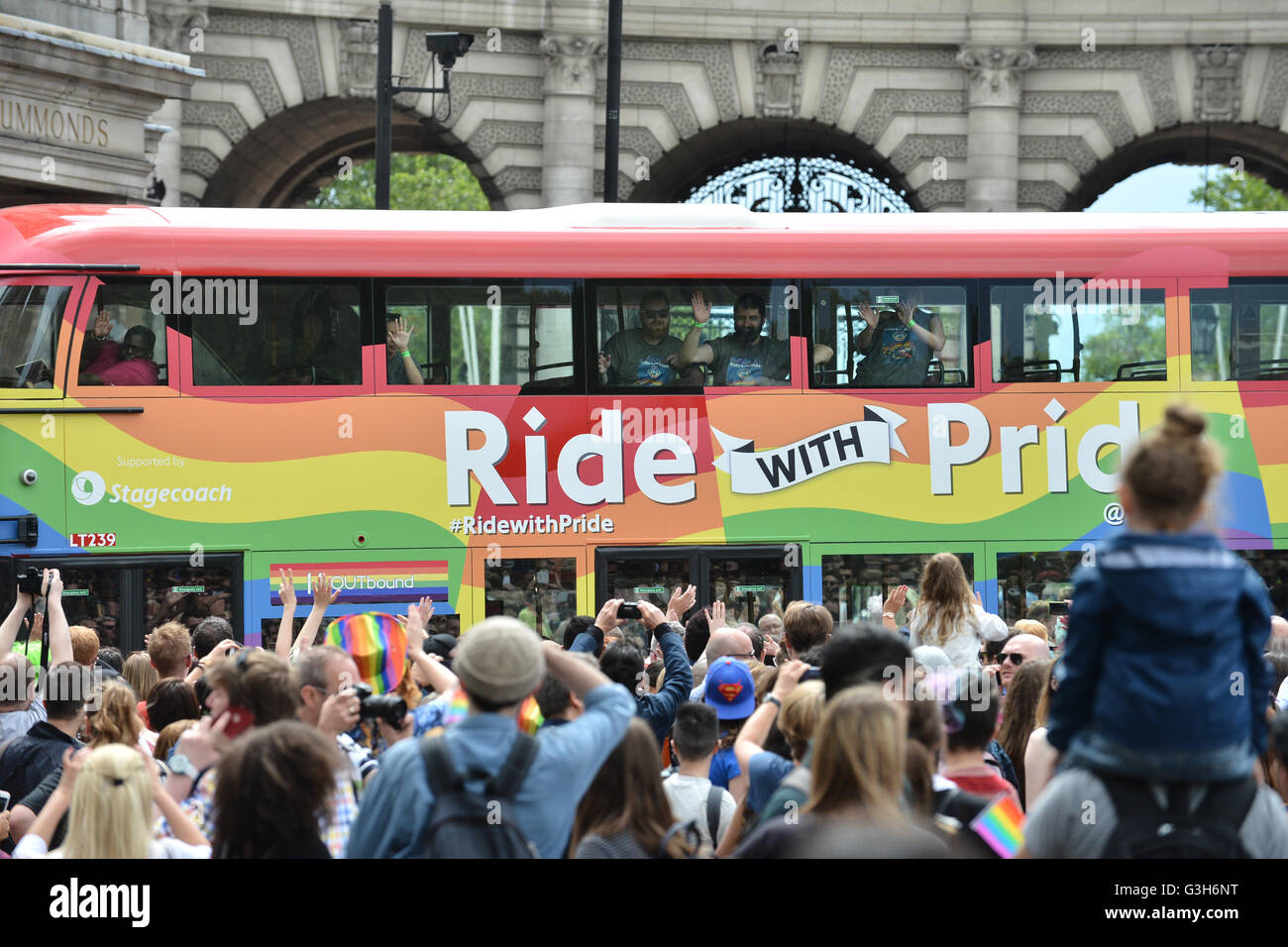 Trafalgar Square, London, UK. 25th June 2016. The Pride 2016 parade ...