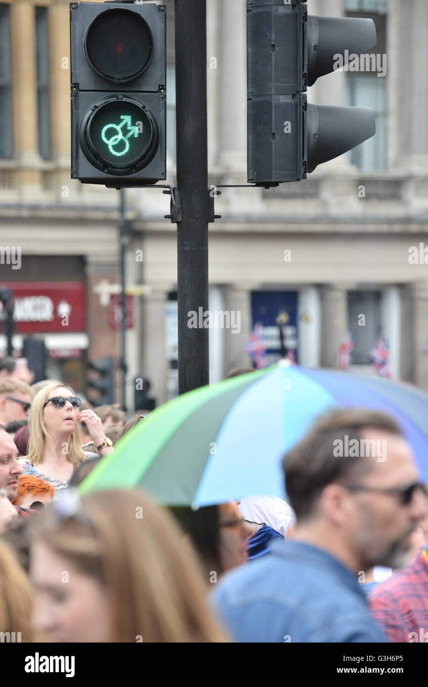 Trafalgar Square, London, UK. 25th June 2016. The Pride 2016 parade ...