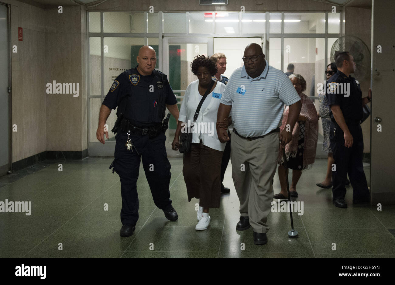 New York, NY, USA. 24th June, 2016. BETTY and WALTER SUMTER, SR. exit ...