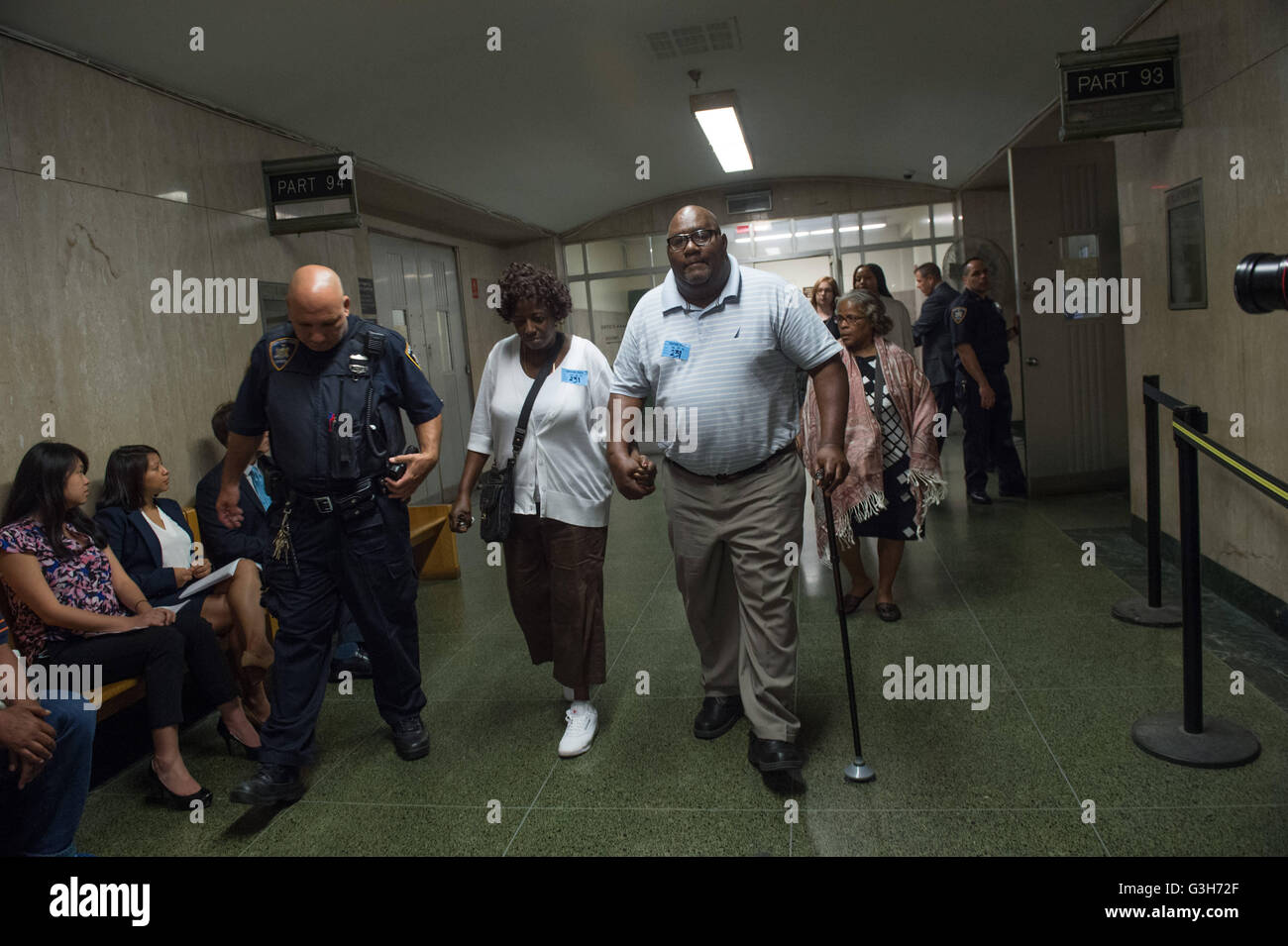 New York, NY, USA. 24th June, 2016. BETTY and WALTER SUMTER, SR. exit ...