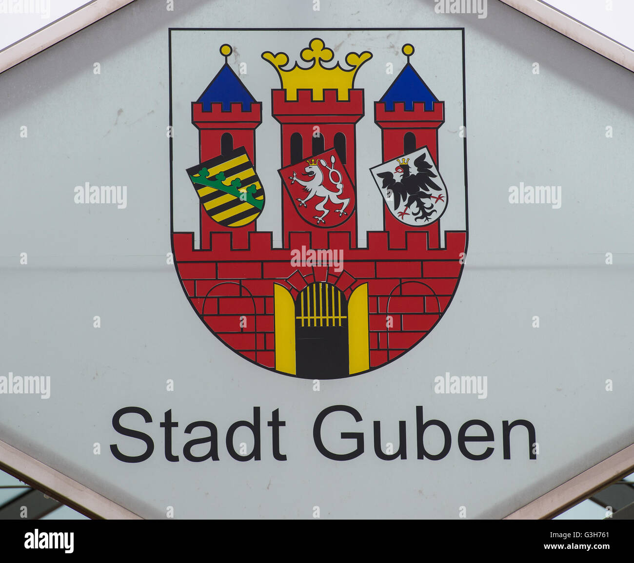 A picture dated 20 June 2016 shows the city crest of the German-Polish ...