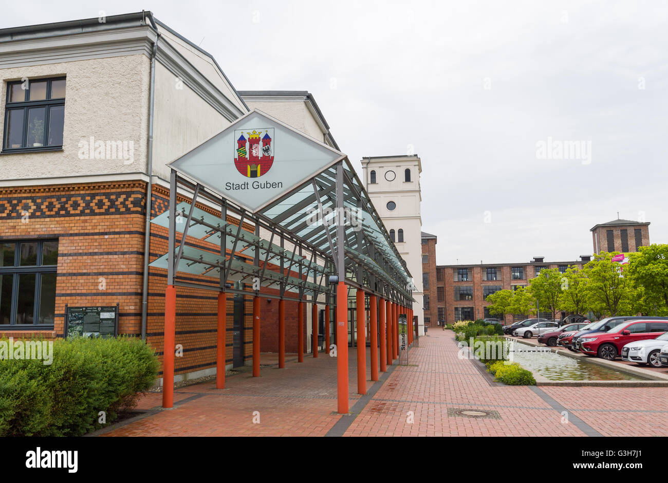 The town hall of the German-Polish border town Guben, Germany, 20 June ...