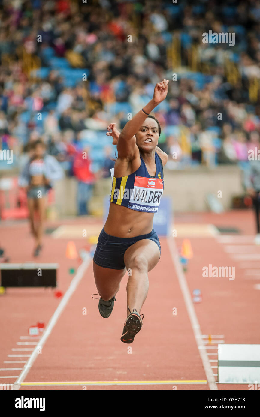 Athlete Allison Wilder taking part in the triple jump at the Alexander ...