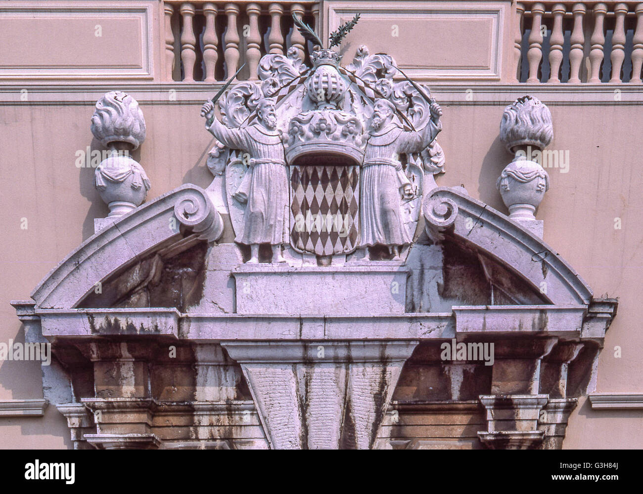 Monaco, Principality of Monaco. 24th Sep, 2004. The coat of arms of ...