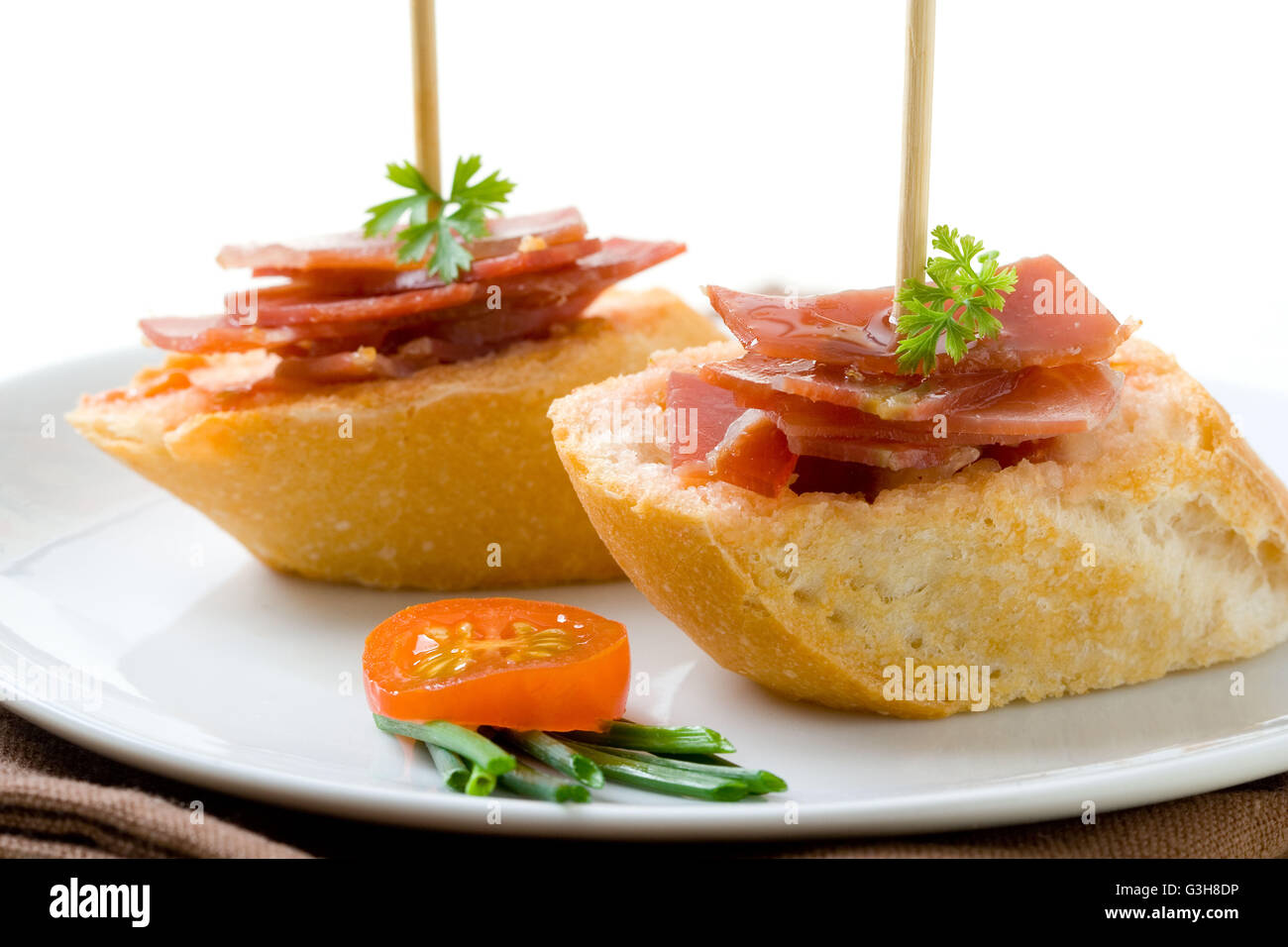 Spanish tapas crusty bread hi-res stock photography and images - Alamy