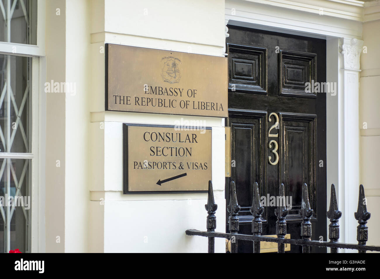 Embassy of the Republic of Liberia, London, UK Stock Photo - Alamy