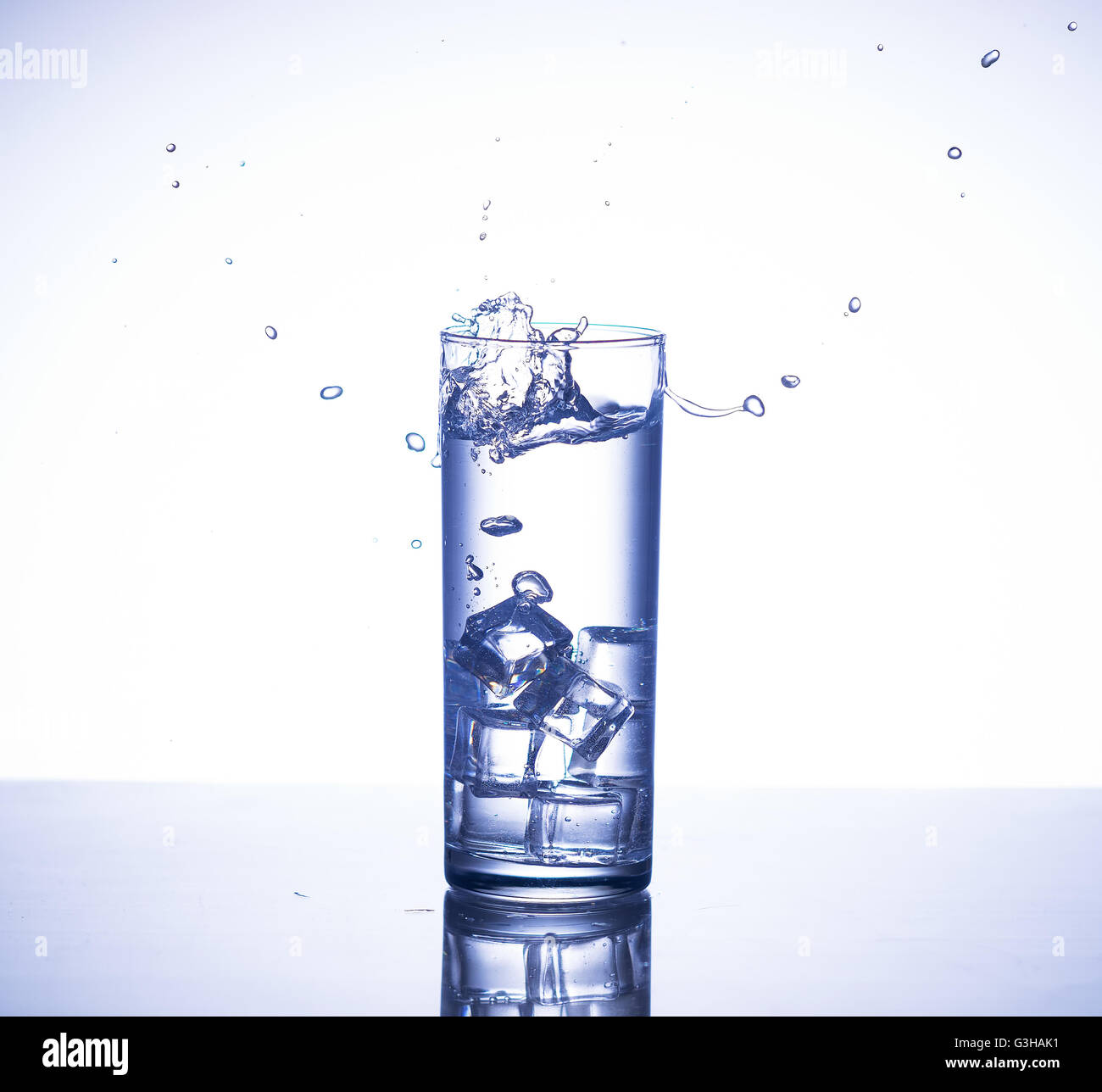 Ice drop with water splash hi-res stock photography and images - Alamy