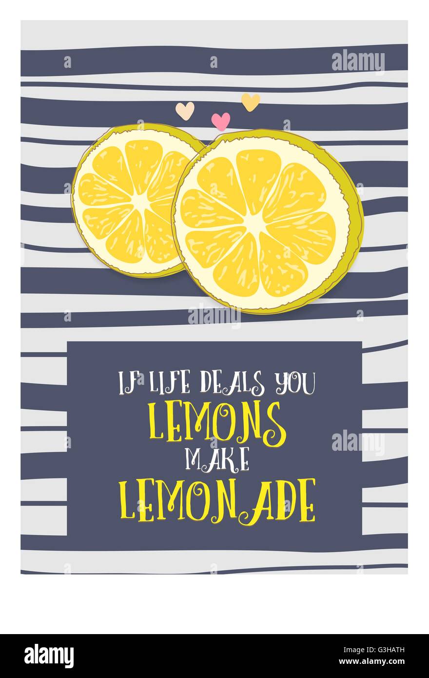 Postcard phrase about life lemon and lemonade Stock Vector Image & Art ...