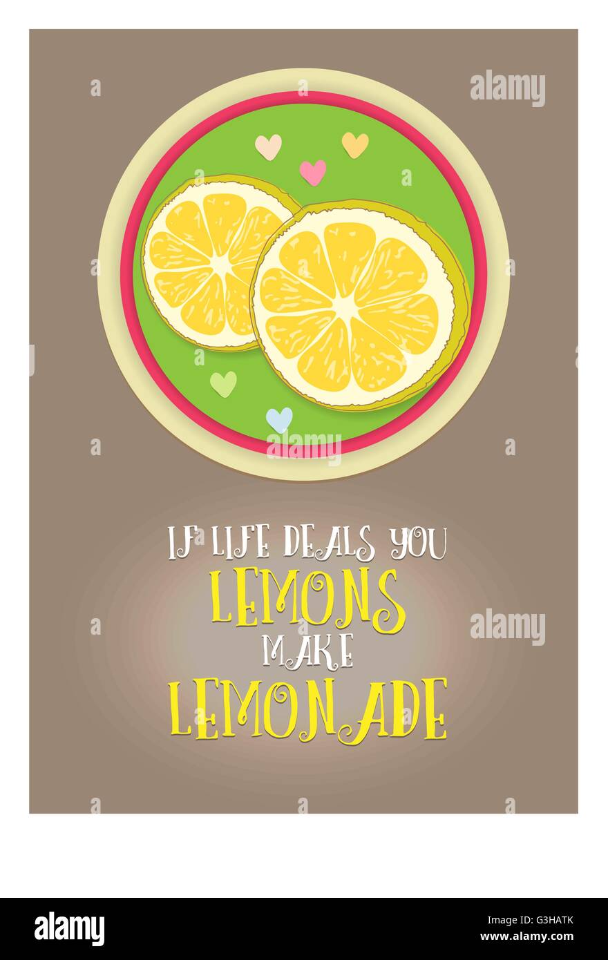 Postcard phrase about life lemon and lemonade Stock Vector Image & Art ...