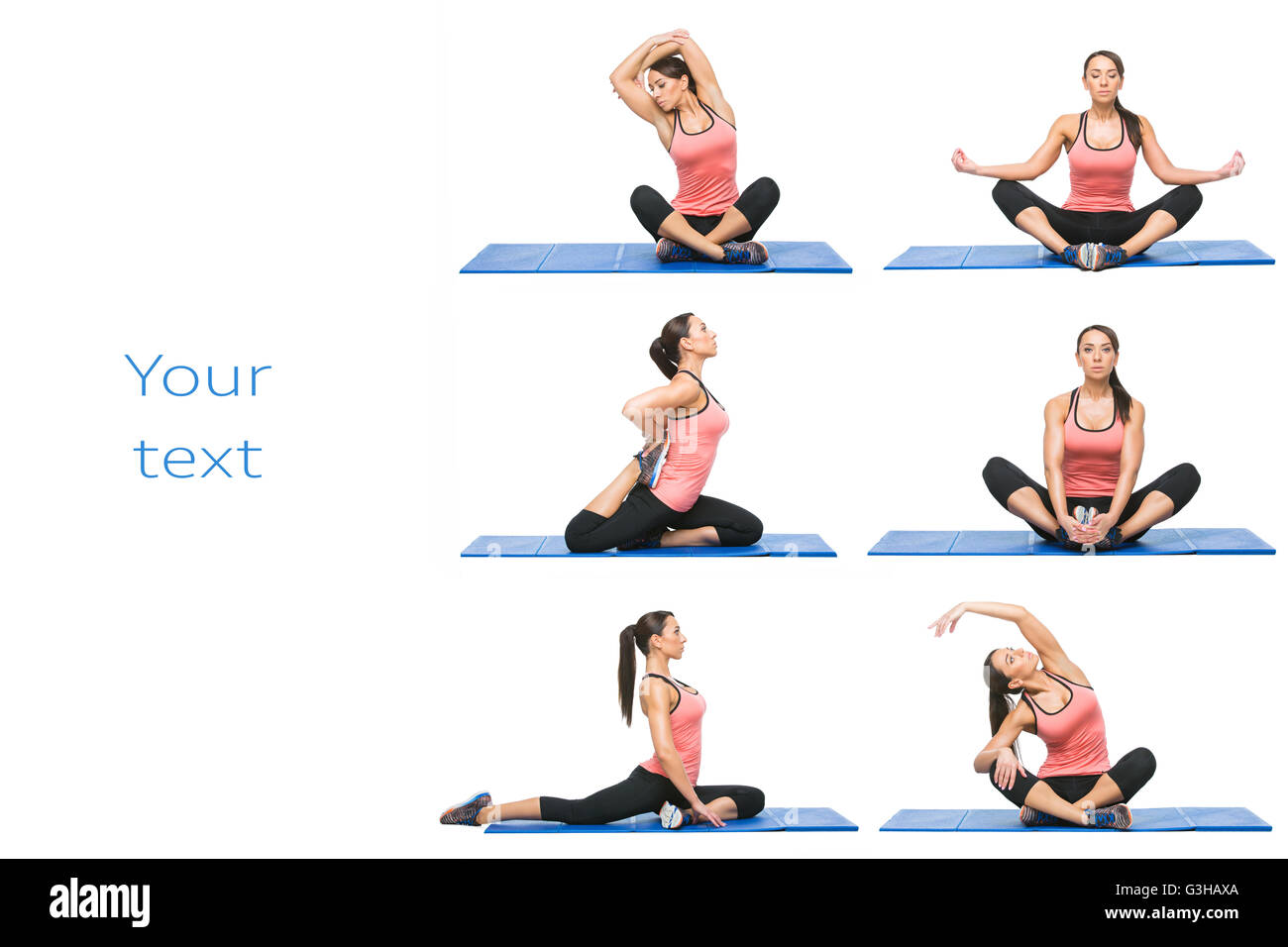 Beautiful woman making sport exercise Stock Photo - Alamy