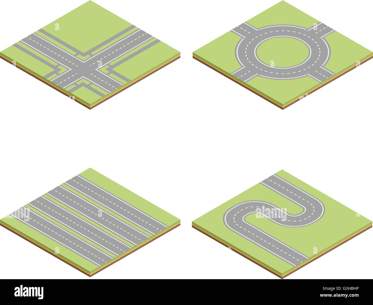 Part of the road highway isometric element Stock Vector Image & Art - Alamy