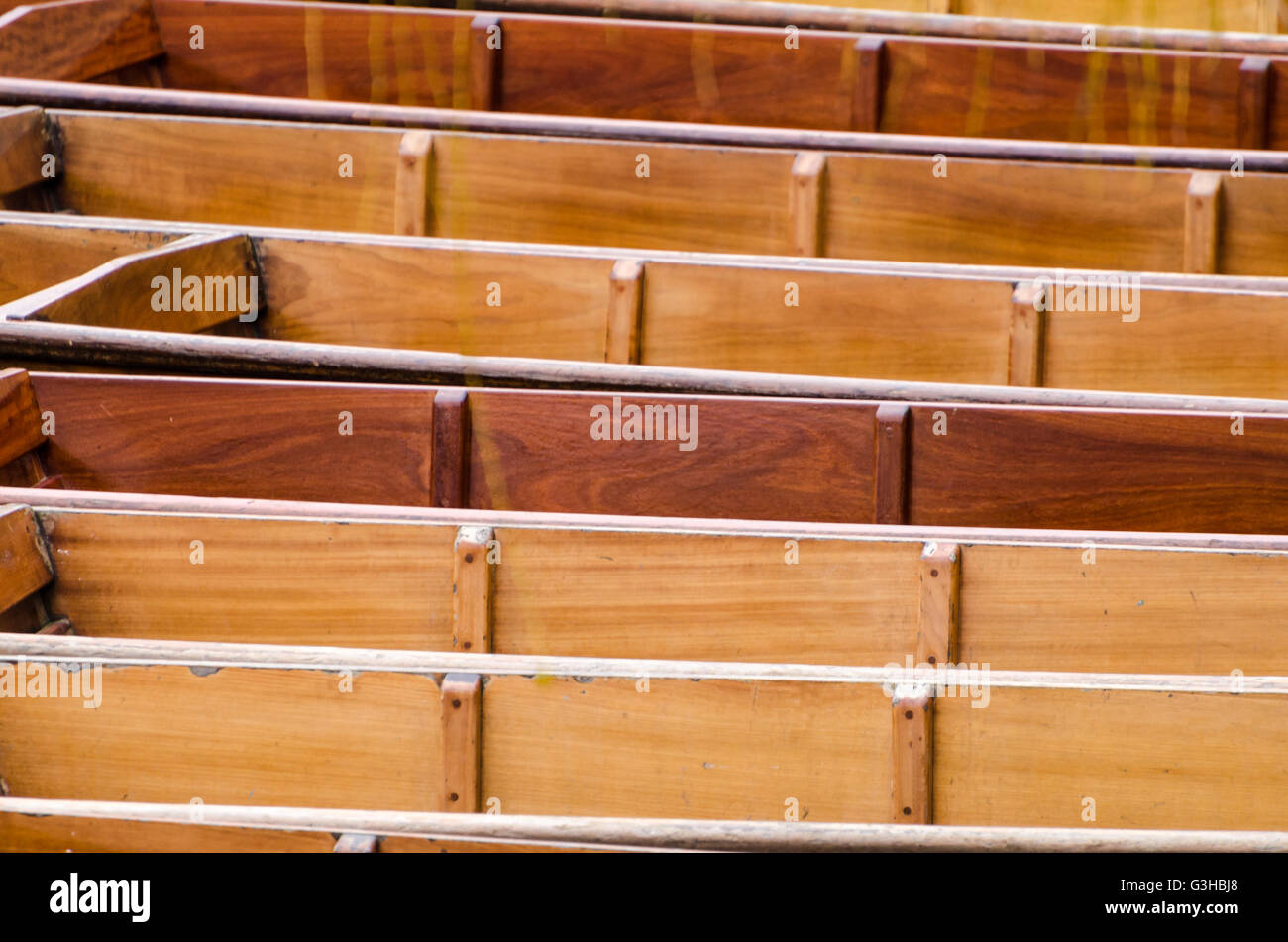 Cambridge, England, wooden boats (punts Stock Photo - Alamy