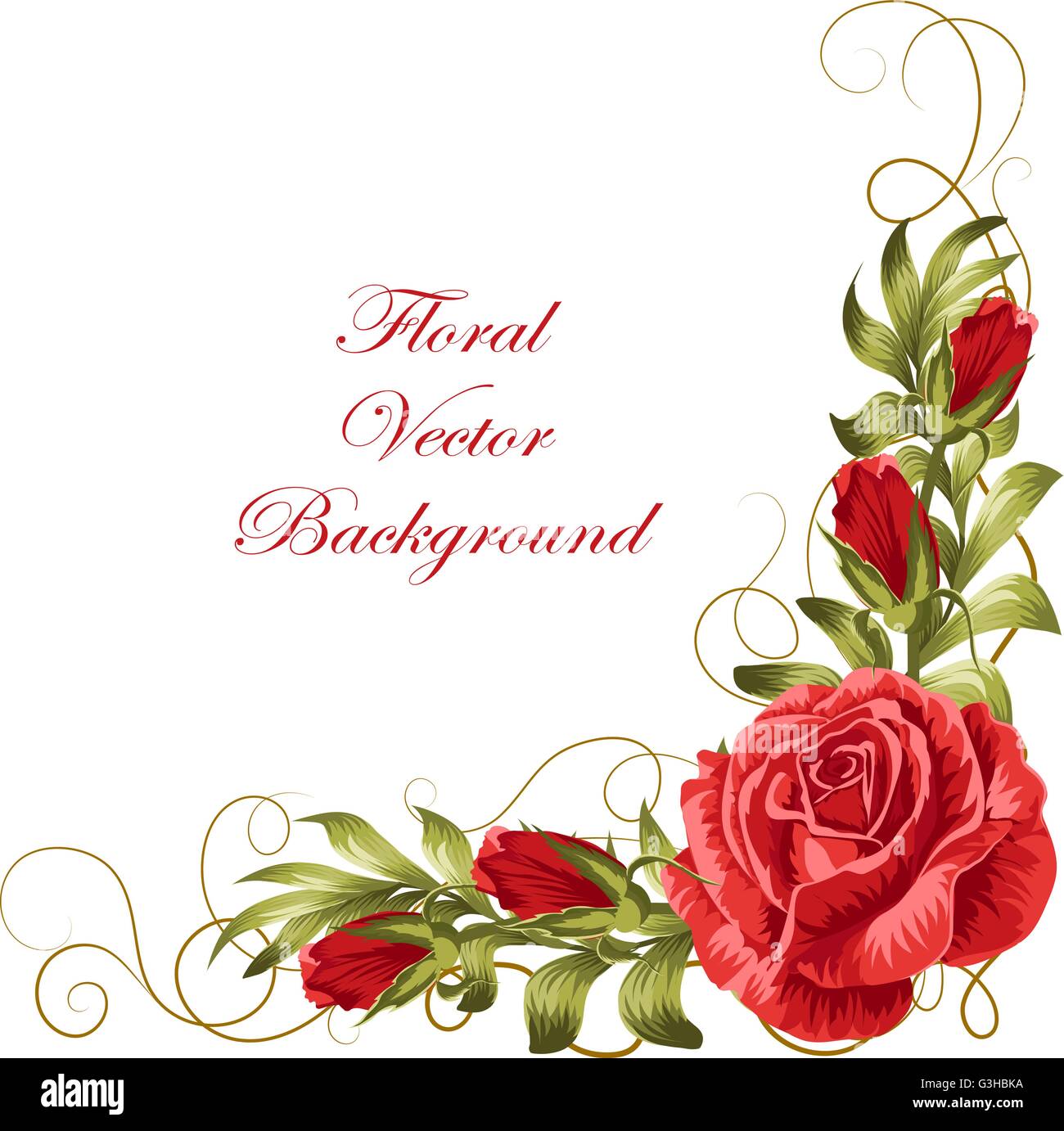 Composition pattern red roses frame Stock Vector Images - Alamy