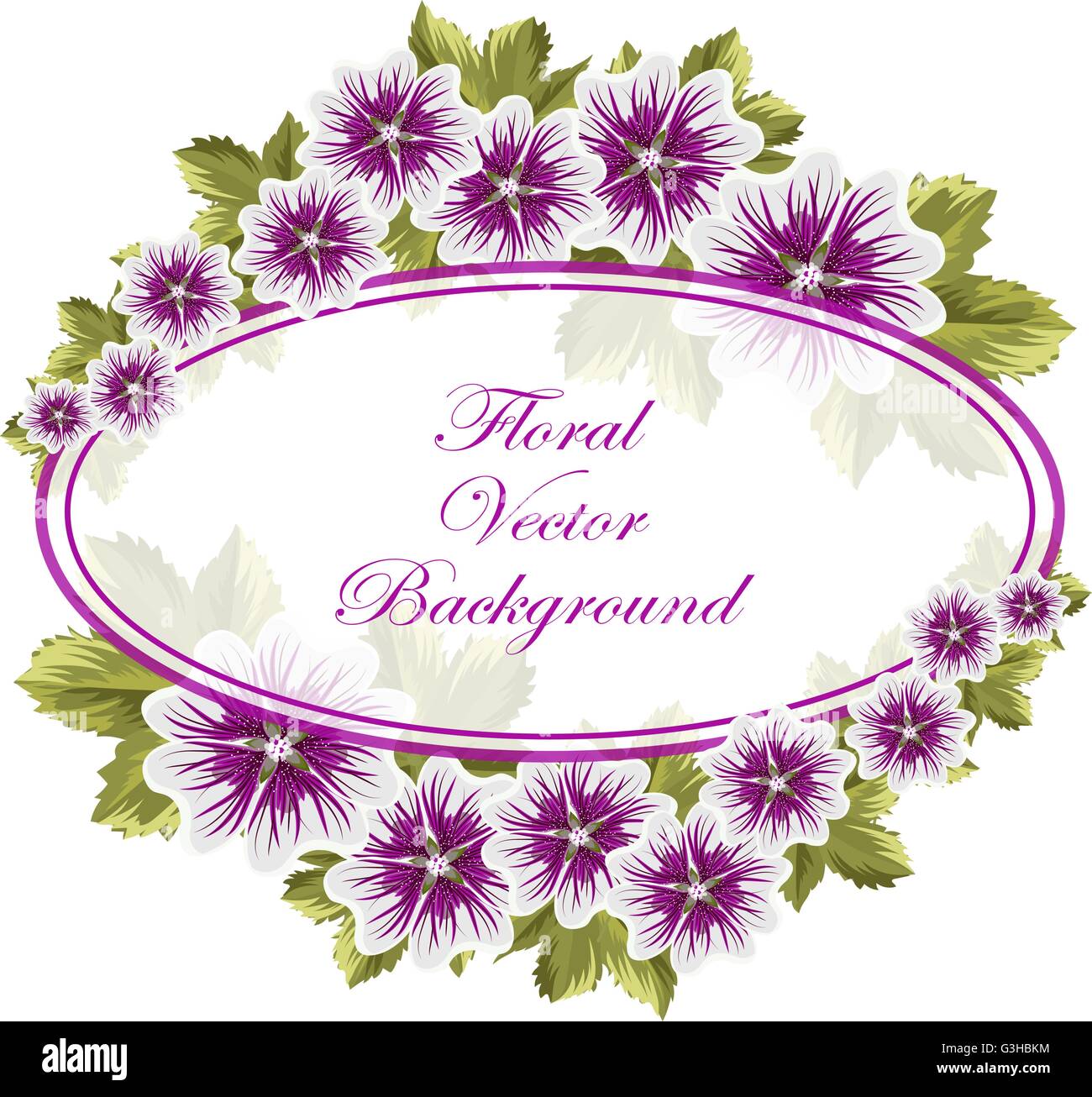 Beautiful floral background with mallows Stock Vector Image & Art - Alamy