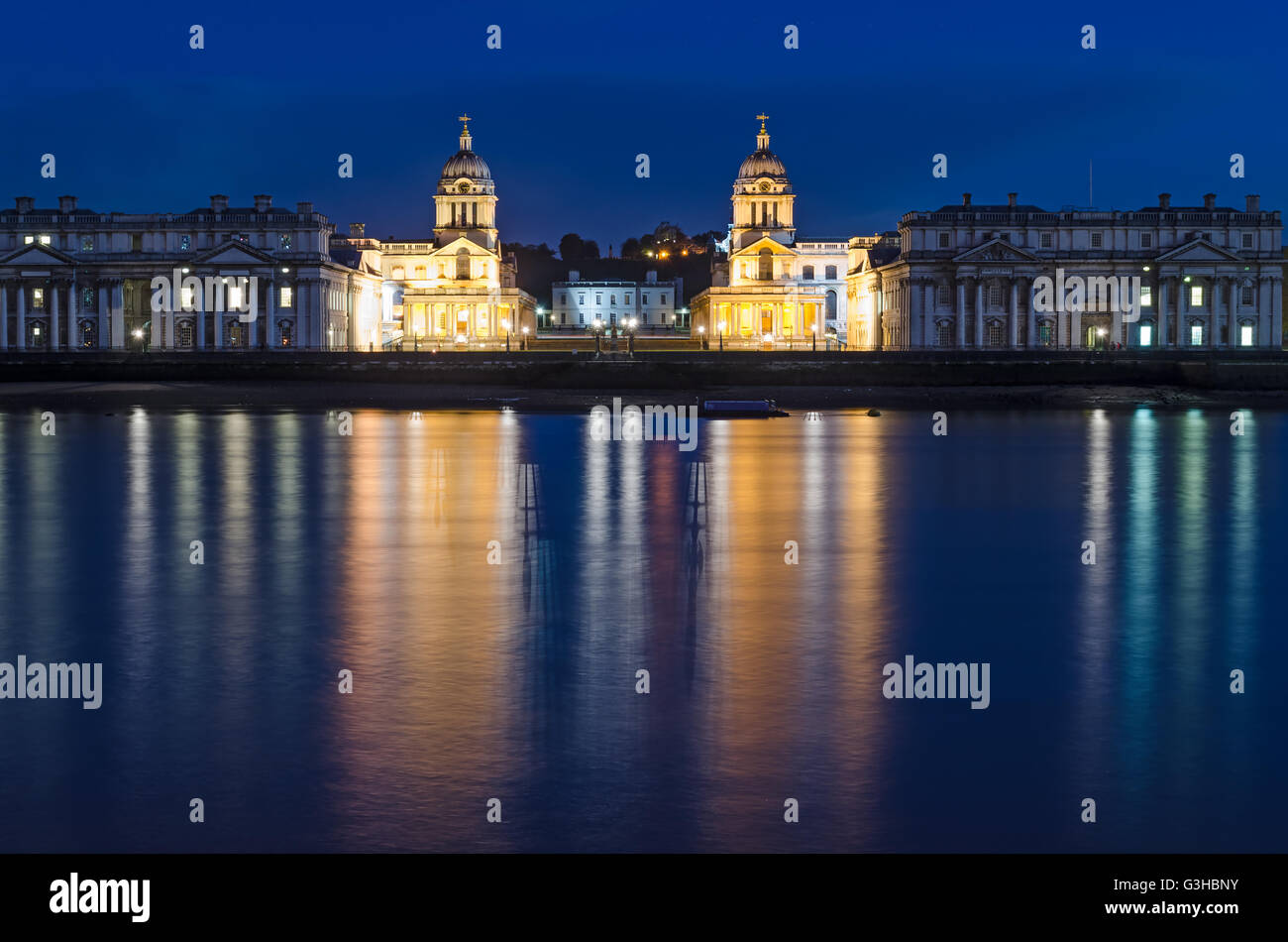 London, Greenwich view from Isle of Dogs Stock Photo - Alamy