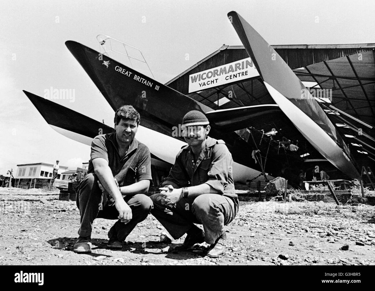 AJAX NEWS PHOTOS.1974. PORTSMOUTH, ENGLAND. - GIANT TRIMARAN EMERGES ...