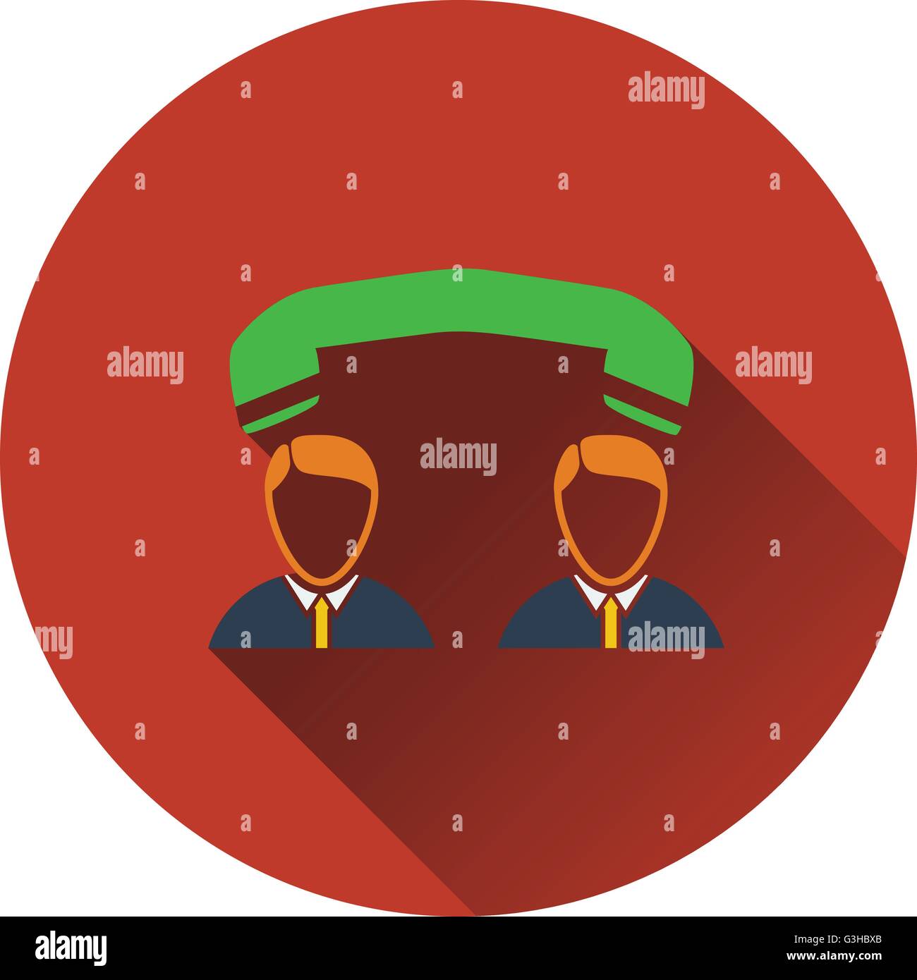 Icon of Telephone conversation. Flat design. Vector illustration Stock ...