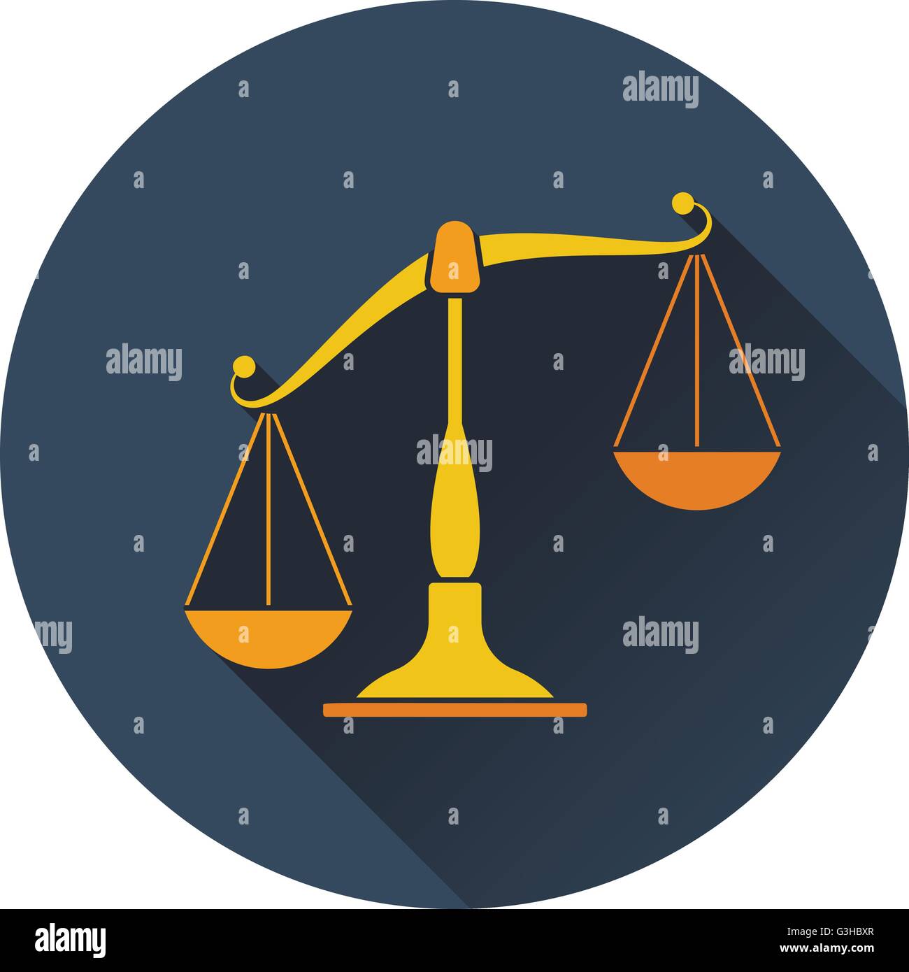 Icon of Scale. Flat design. Vector illustration Stock Vector Image ...