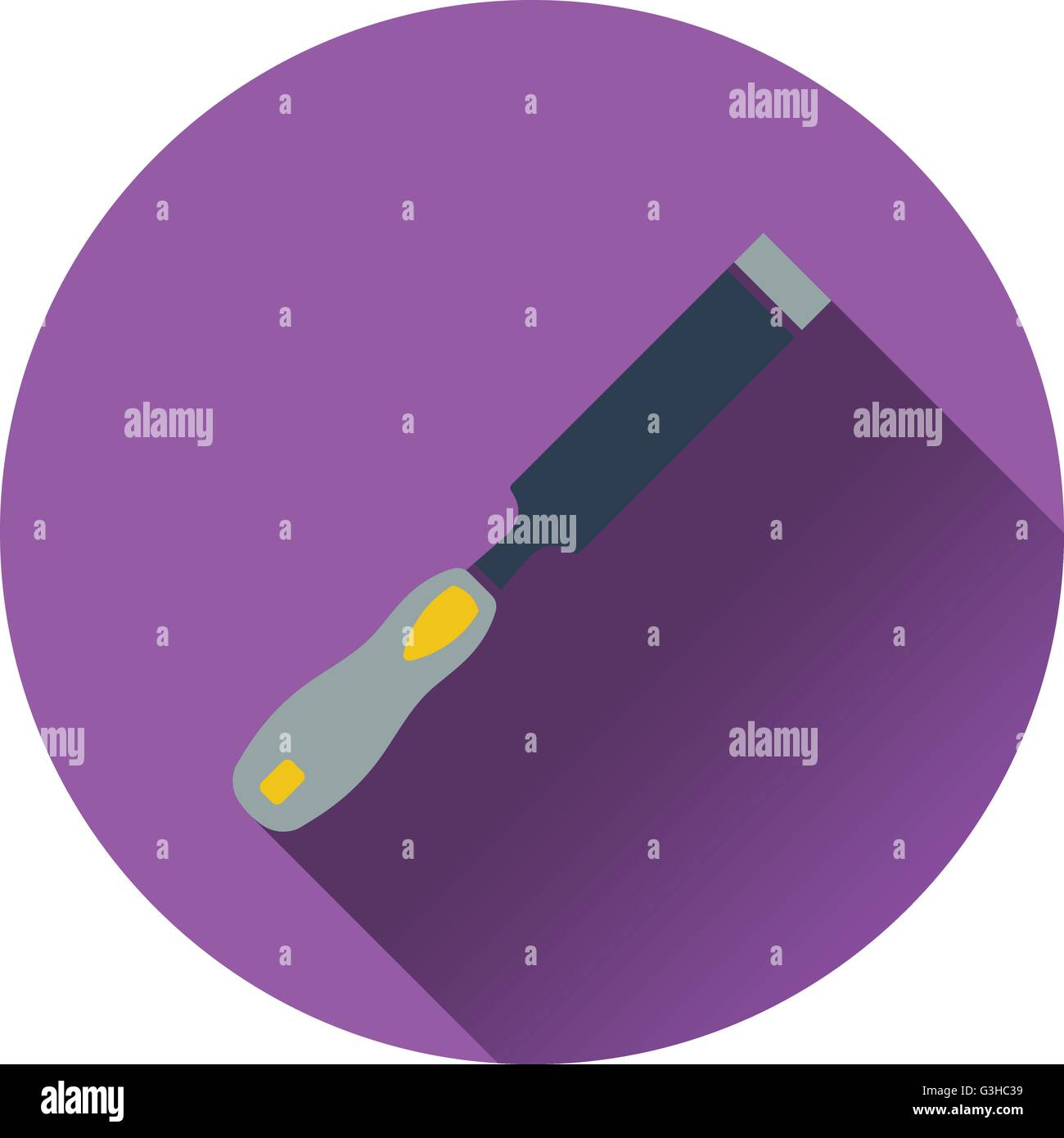 Icon of chisel. Flat design. Vector illustration Stock Vector Image ...