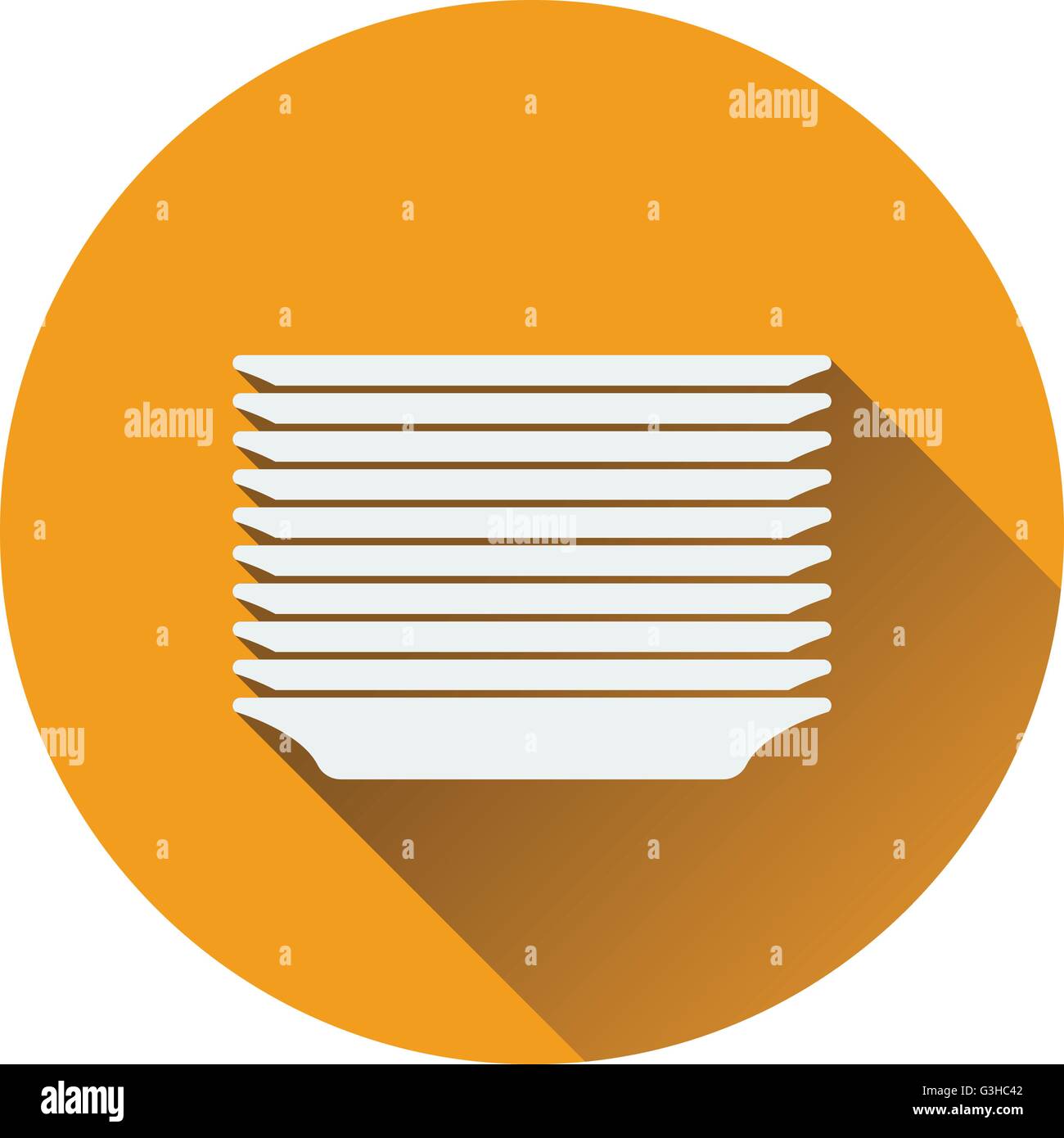Plate stack icon. Flat design. Vector illustration Stock Vector Image ...